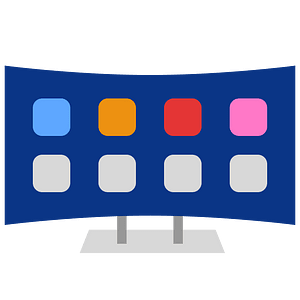 Curved display apps - Free vector icons on creazilla.com