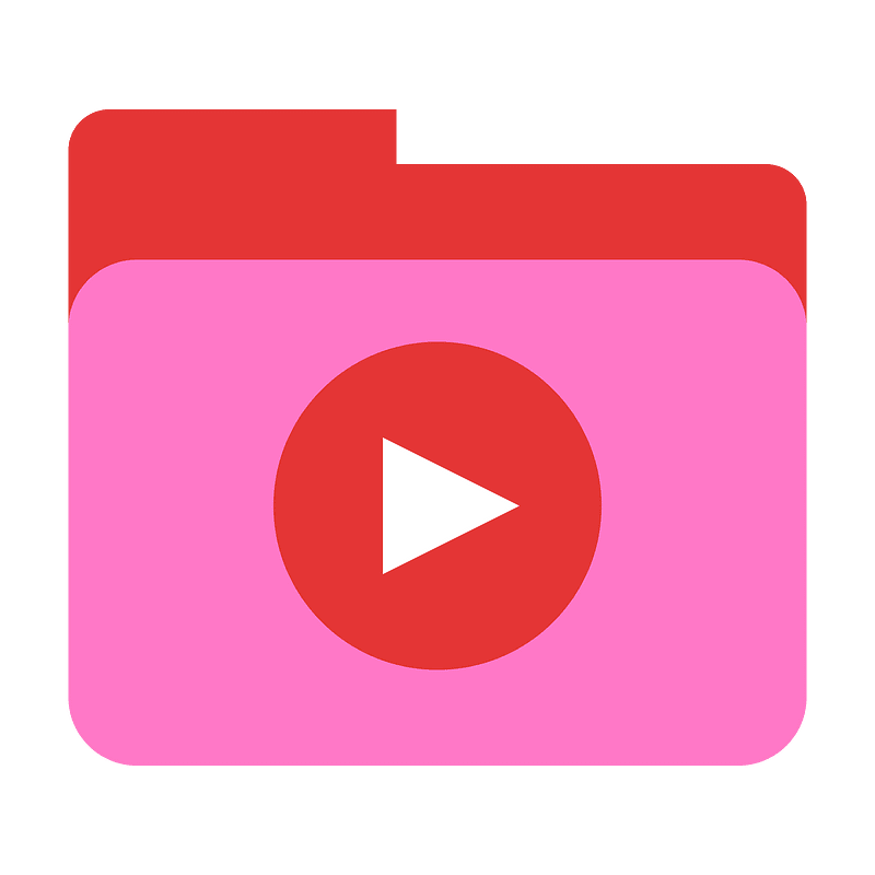 Film folder icon. Free download transparent .PNG | Creazilla