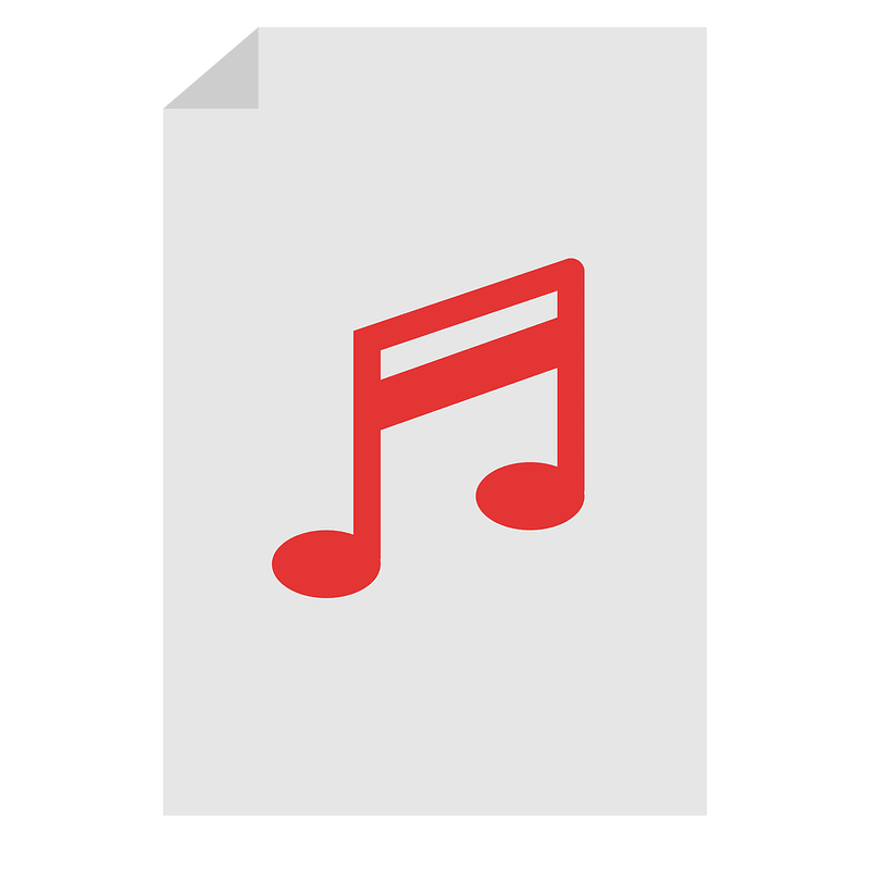 Music file icon. Free download transparent .PNG | Creazilla