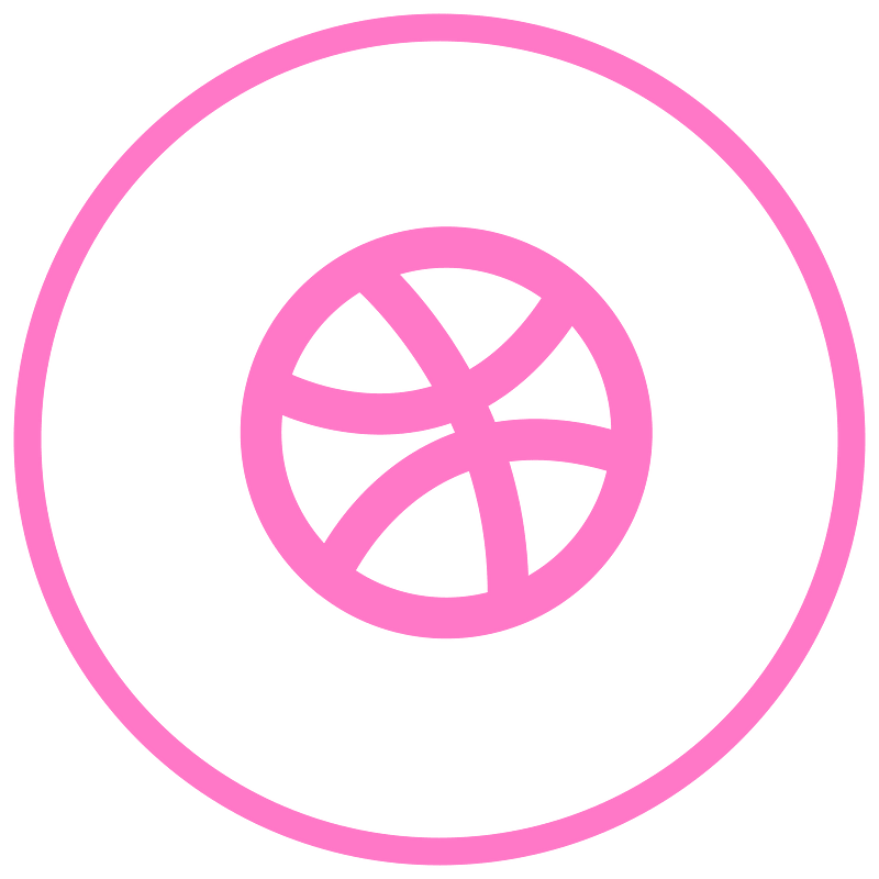 Dribbble outlined icon. Free download transparent .PNG | Creazilla