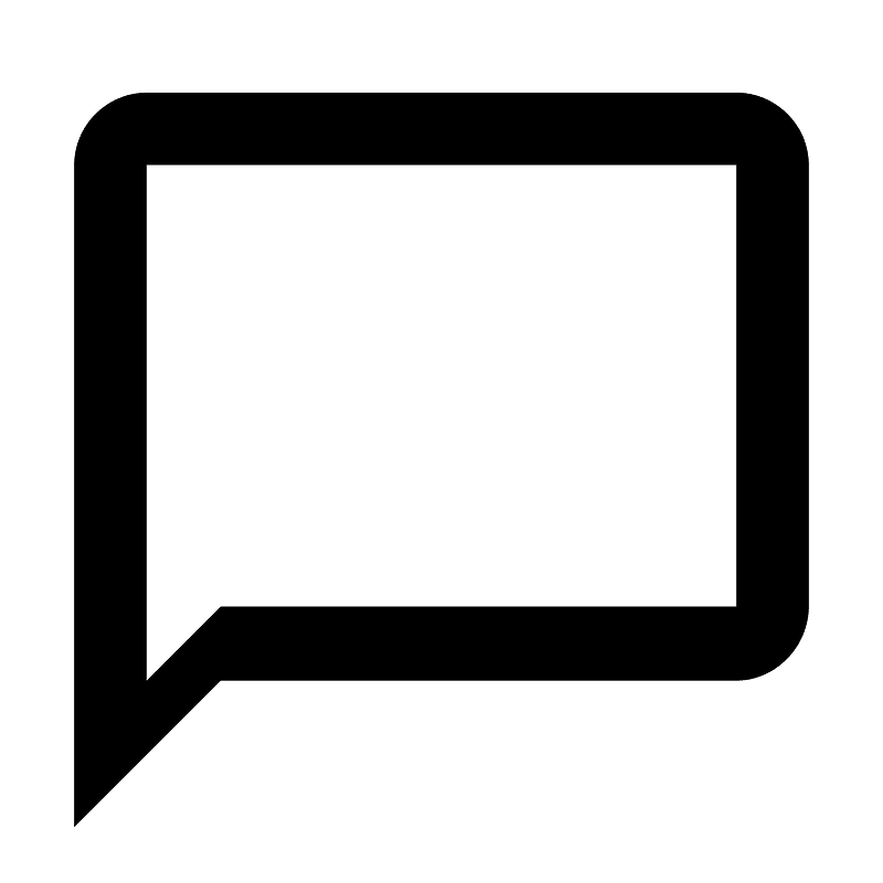 Chat-bubble-outline icon. Free download transparent .PNG | Creazilla