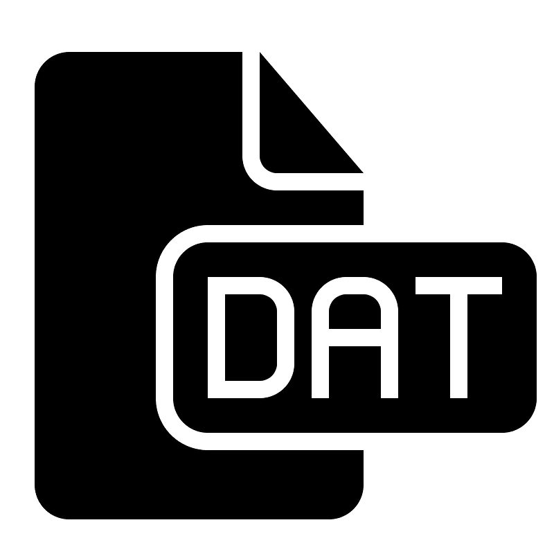 Document-file-dat icon. Free download transparent .PNG | Creazilla