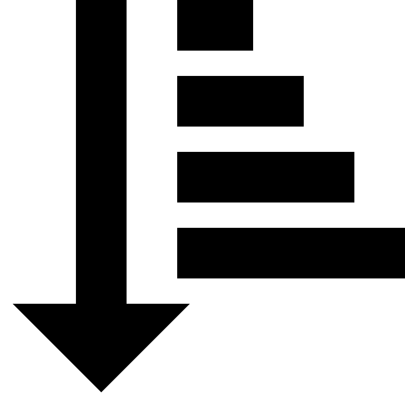 Sort-asc icon. Free download transparent .PNG | Creazilla