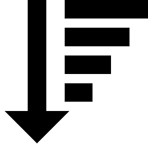 Sort-desc icon. Free download transparent .PNG | Creazilla