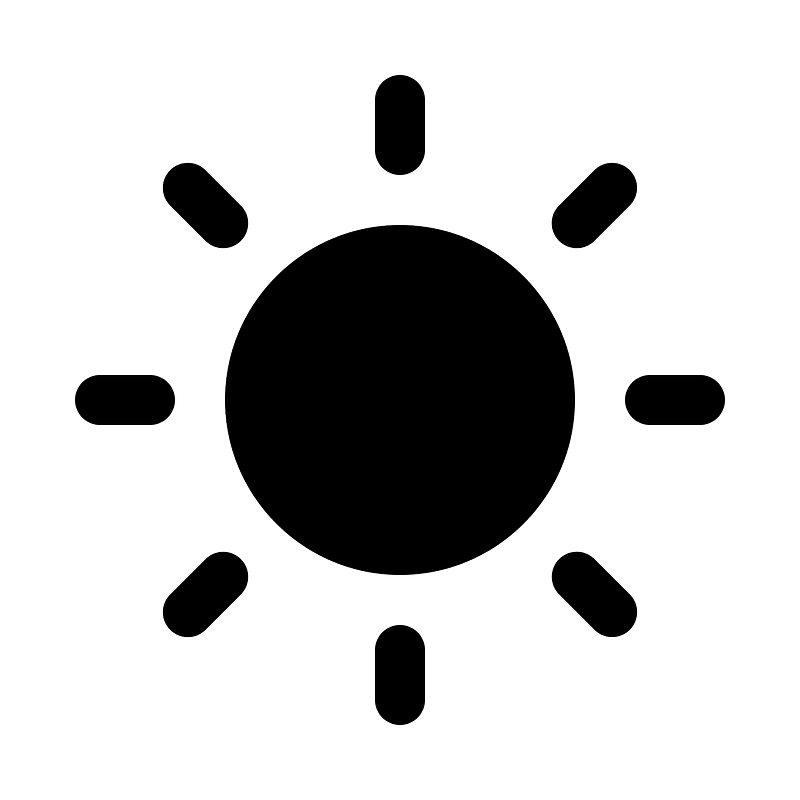 Sun icon. Free download transparent .PNG | Creazilla