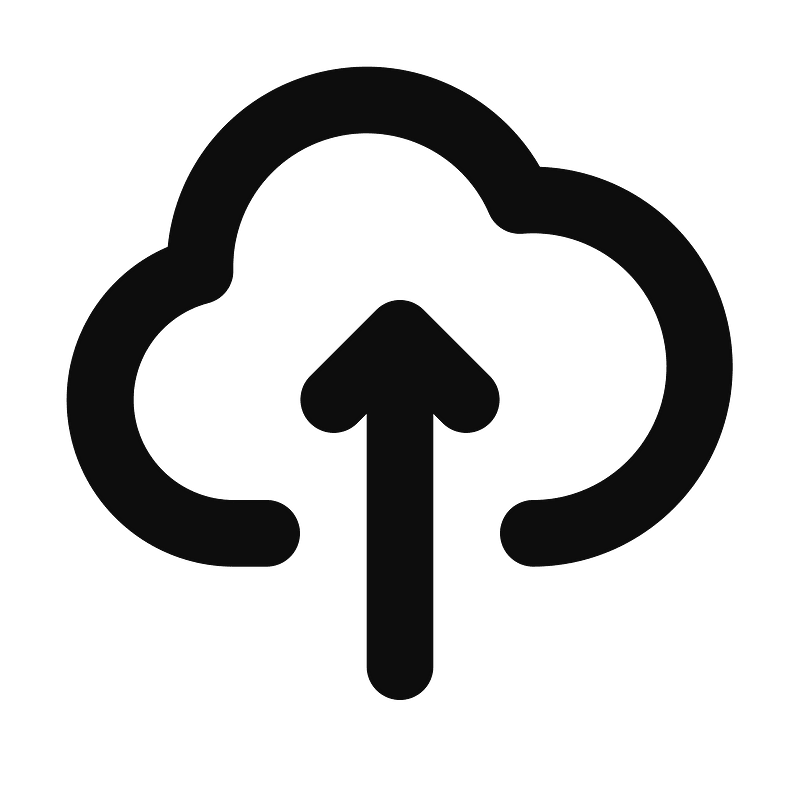 Cloud-upload icon. Free download transparent .PNG | Creazilla