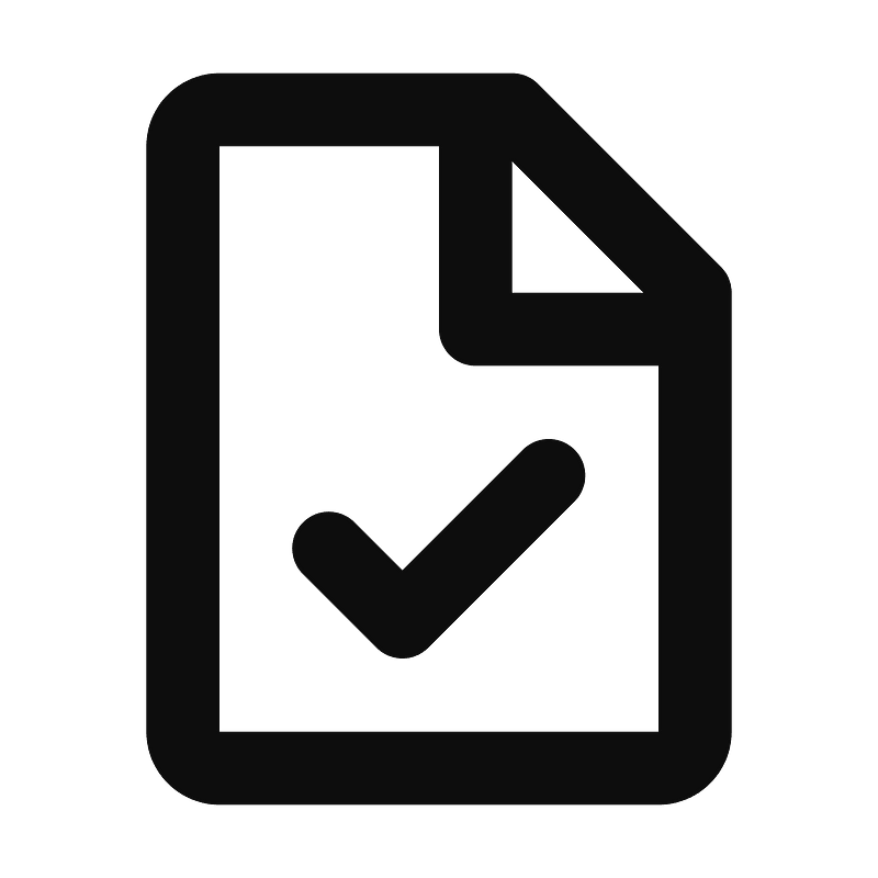 Document-check icon. Free download transparent .PNG | Creazilla