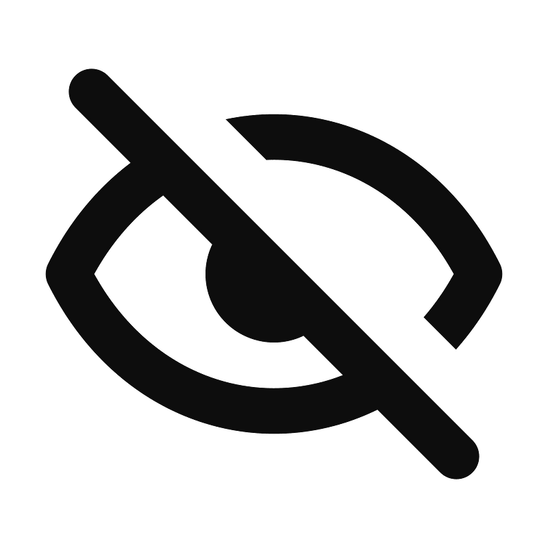 Eye-off icon. Free download transparent .PNG | Creazilla