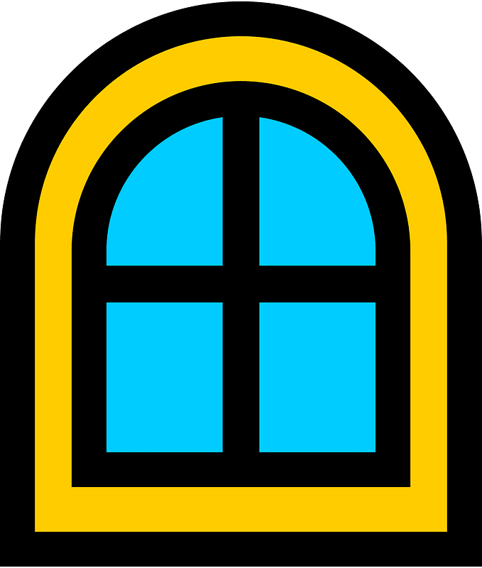Yellow rounded window icon. Free download transparent .PNG | Creazilla