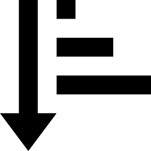 Sort-asc icon. Free download transparent .PNG | Creazilla