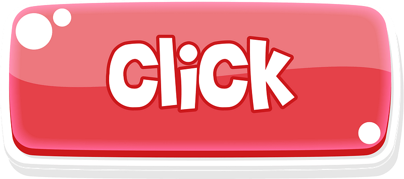 Flat red click button icon. Free download transparent .PNG | Creazilla