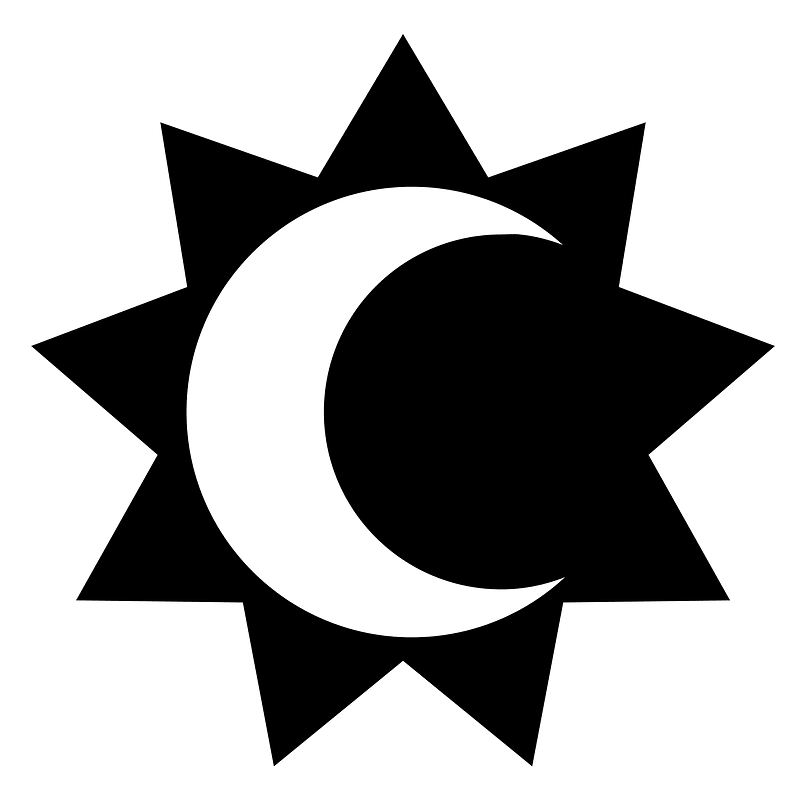Moon-sun icon. Free download transparent .PNG | Creazilla