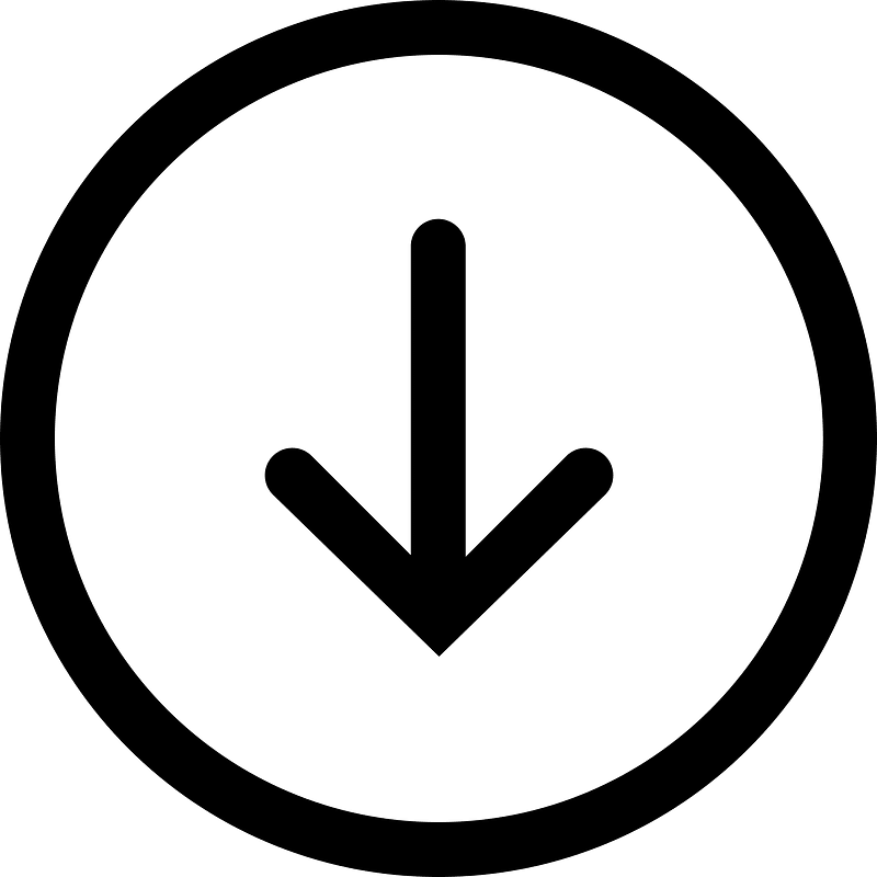 Arrow-down-circle icon. Free download transparent .PNG | Creazilla