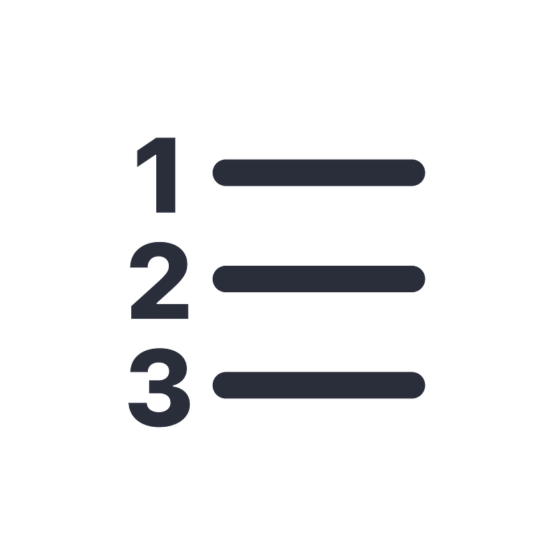 List numbered icon. Free download transparent .PNG | Creazilla