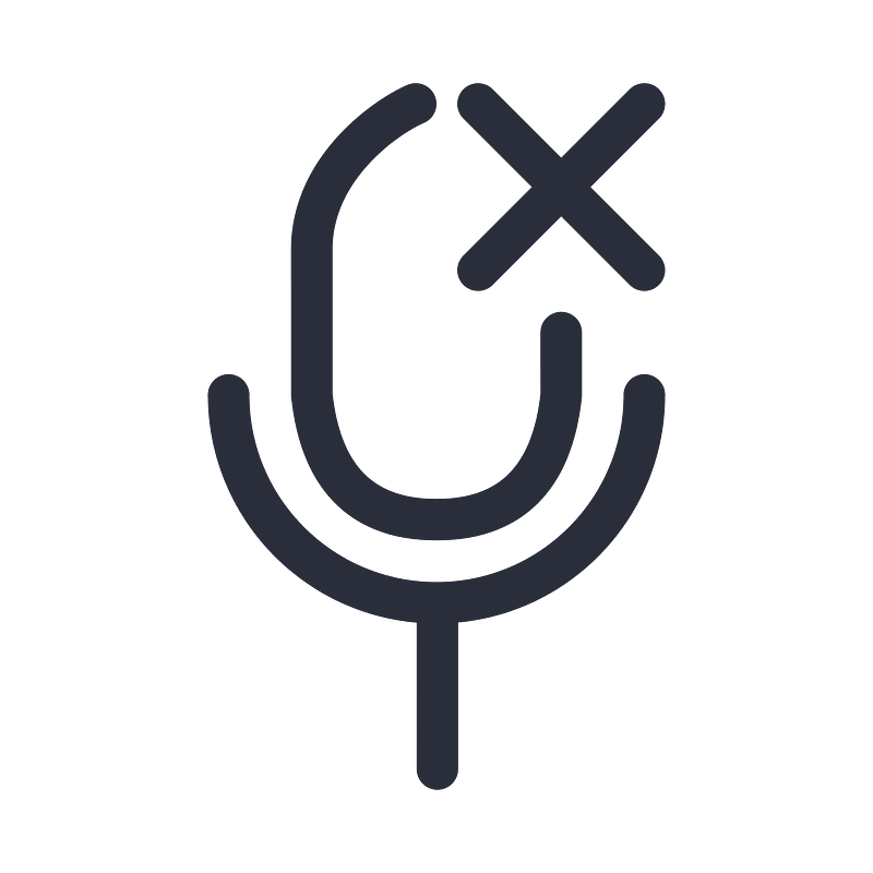 Microphone muted icon. Free download transparent .PNG | Creazilla