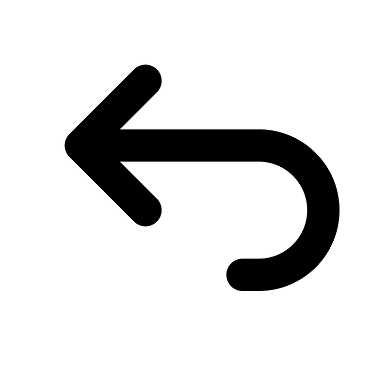 Arrow-back-up icon. Free download transparent .PNG | Creazilla
