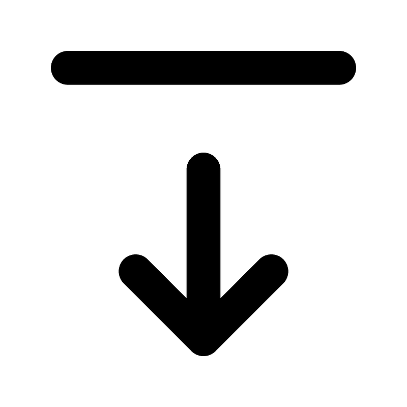 Arrow-bar-down icon. Free download transparent .PNG | Creazilla