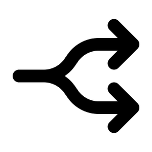 Arrow-split icon. Free download transparent .PNG | Creazilla