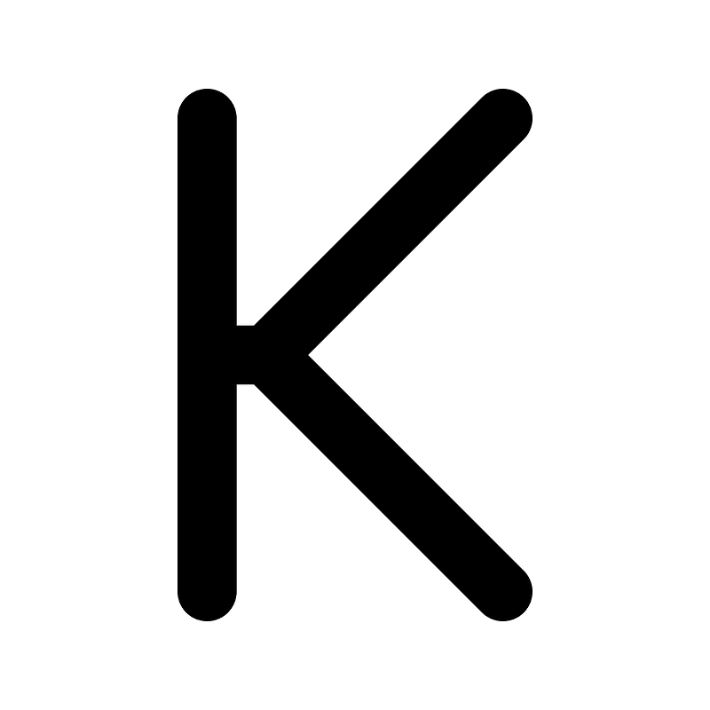 Letter-k icon. Free download transparent .PNG | Creazilla