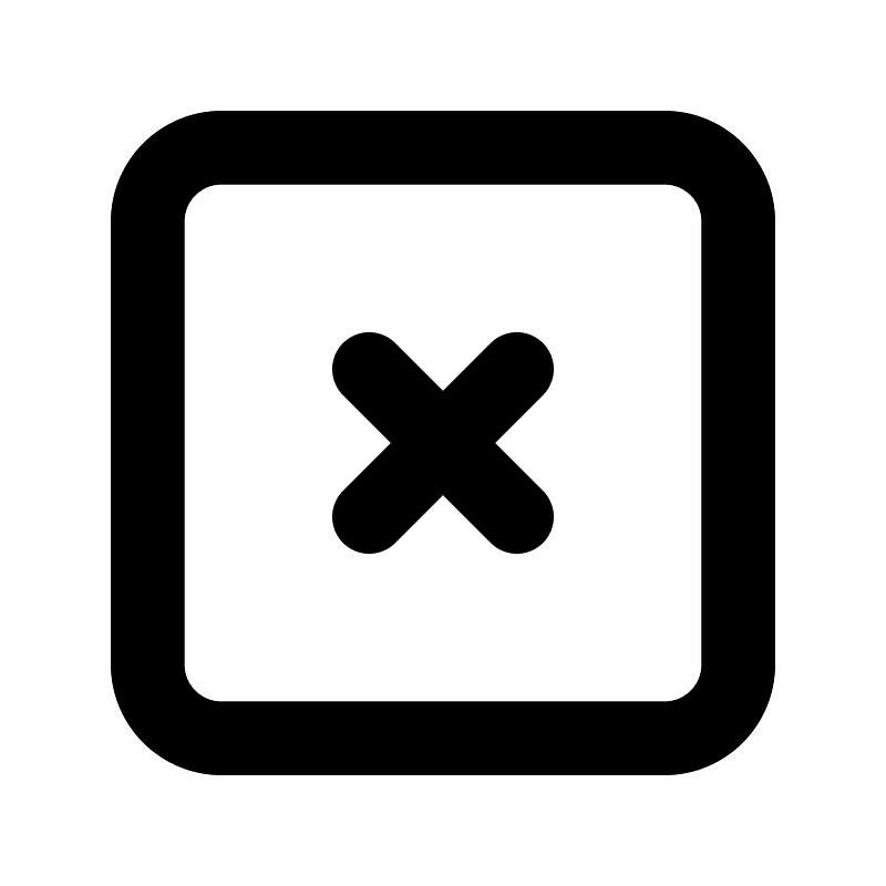 Square-x icon. Free download transparent .PNG | Creazilla