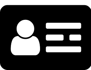 Id card black icon. Free download transparent .PNG | Creazilla