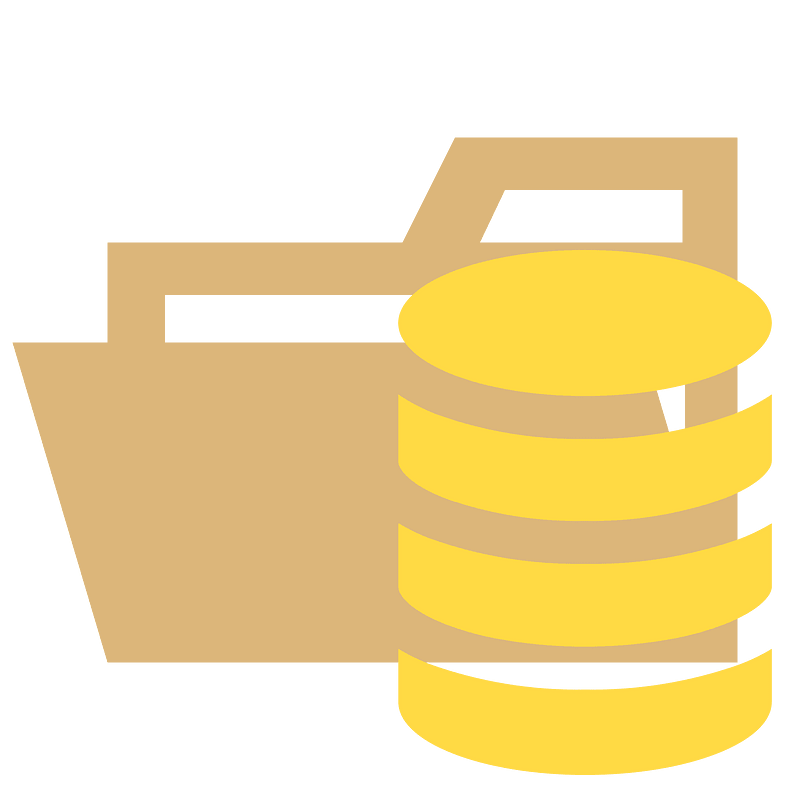 Folder type db opened icon. Free download transparent .PNG | Creazilla