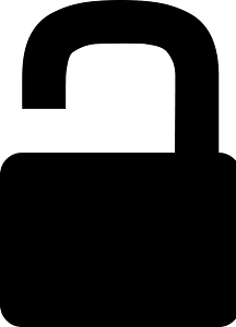 Unlock icon. Free download transparent .PNG | Creazilla