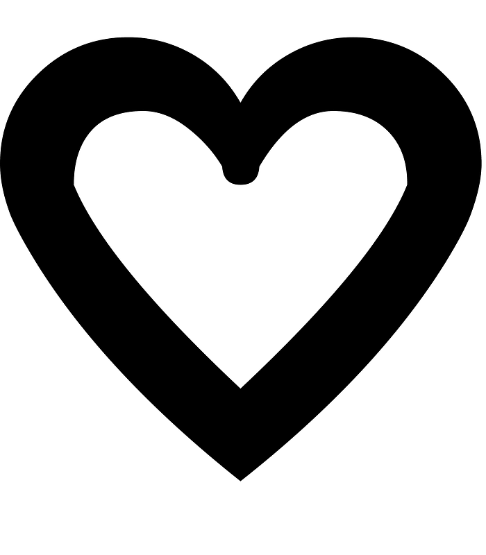 Heart empty icon. Free download transparent .PNG | Creazilla