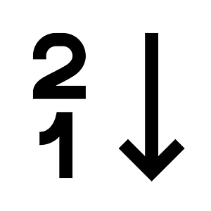 Numerical sorting icon. Free download transparent .PNG | Creazilla