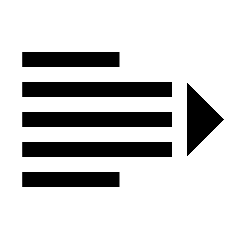 Outdent icon. Free download transparent .PNG | Creazilla