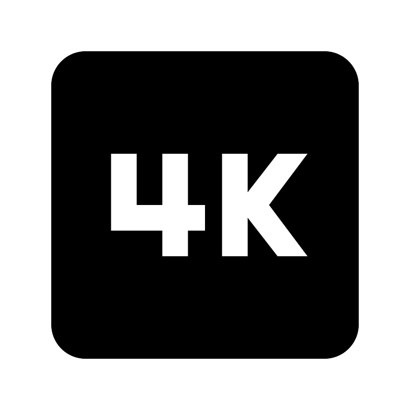 4k icon. Free download transparent .PNG | Creazilla