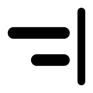 Align horizontal right icon. Free download transparent .PNG | Creazilla