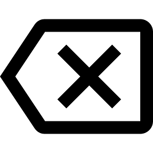 Backspace icon. Free download transparent .PNG | Creazilla