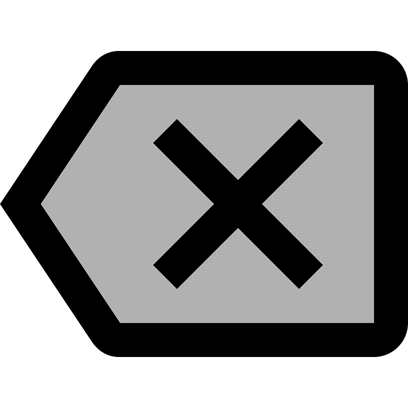 Backspace icon. Free download transparent .PNG | Creazilla