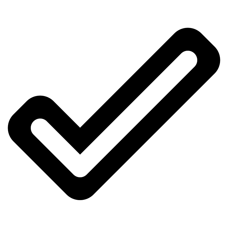 Done outline icon. Free download transparent .PNG | Creazilla