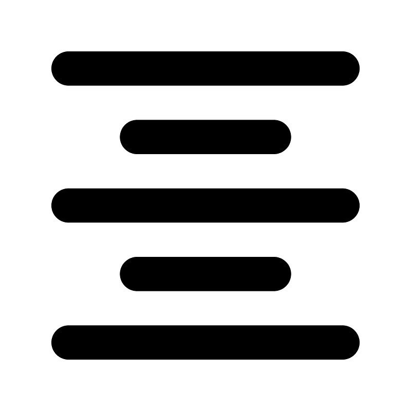 Format align center icon. Free download transparent .PNG | Creazilla