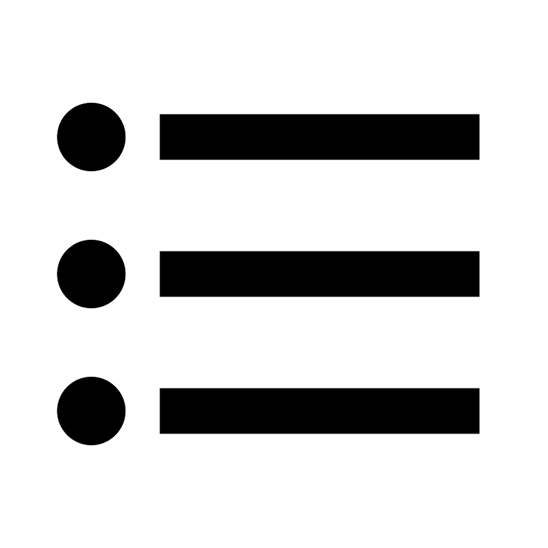 Format list bulleted icon. Free download transparent .PNG | Creazilla