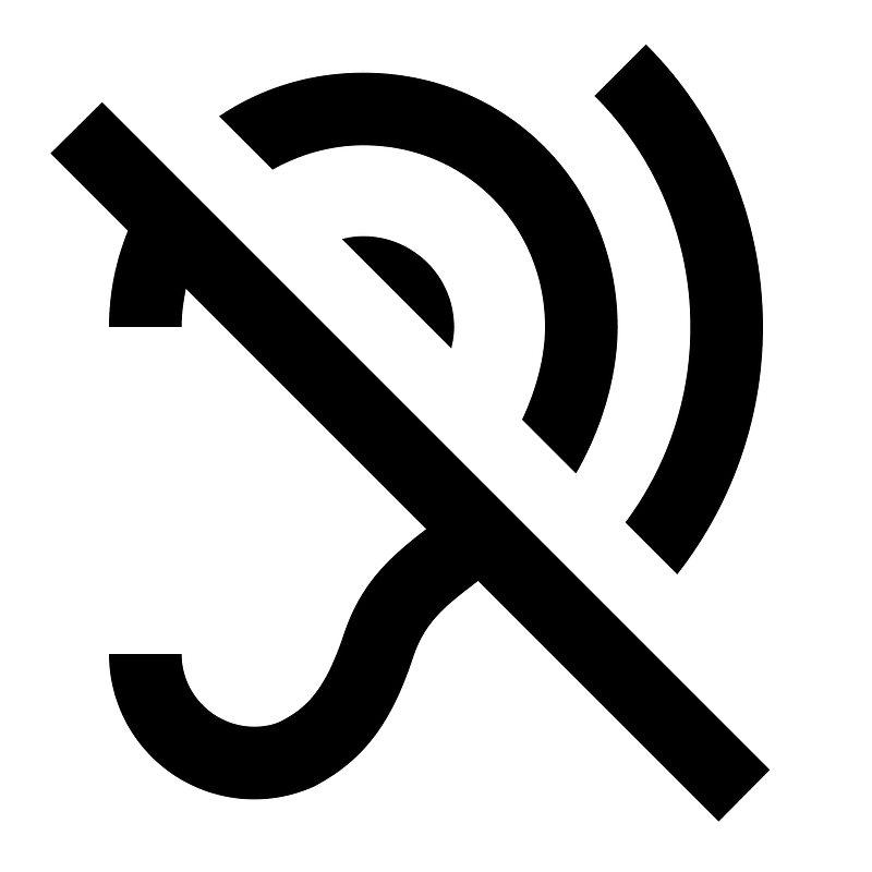 Hearing disabled icon. Free download transparent .PNG | Creazilla