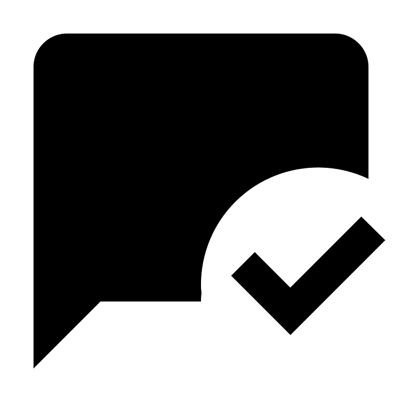 Mark chat read icon. Free download transparent .PNG | Creazilla