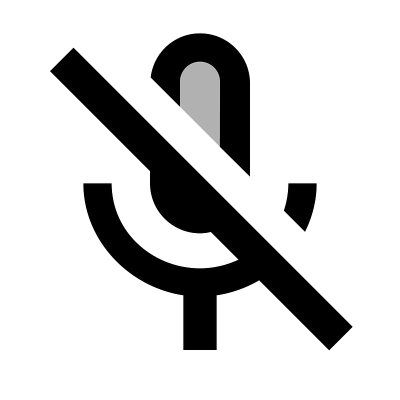 Mic off icon. Free download transparent .PNG | Creazilla