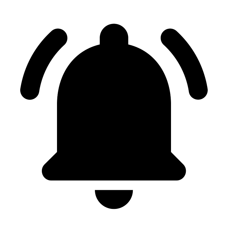 Notifications active icon. Free download transparent .PNG | Creazilla