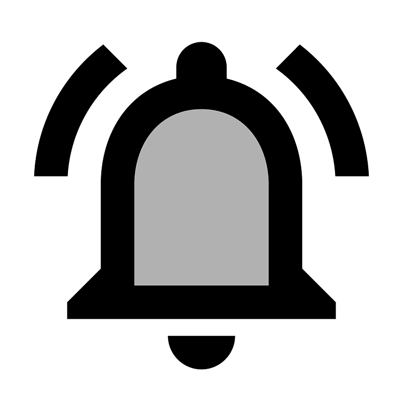 Notifications active icon. Free download transparent .PNG | Creazilla