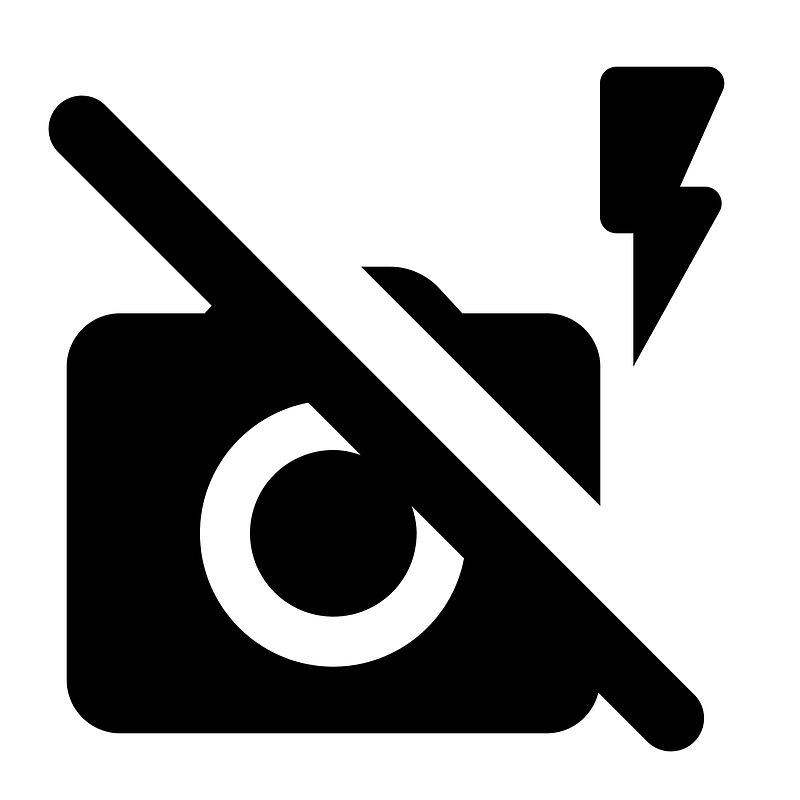 No flash icon. Free download transparent .PNG | Creazilla