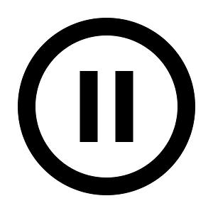 Pause circle outline - Free vector icons on creazilla.com