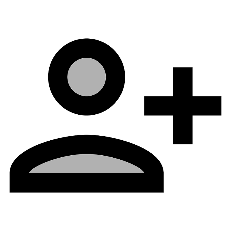 Person add alt 1 icon. Free download transparent .PNG | Creazilla