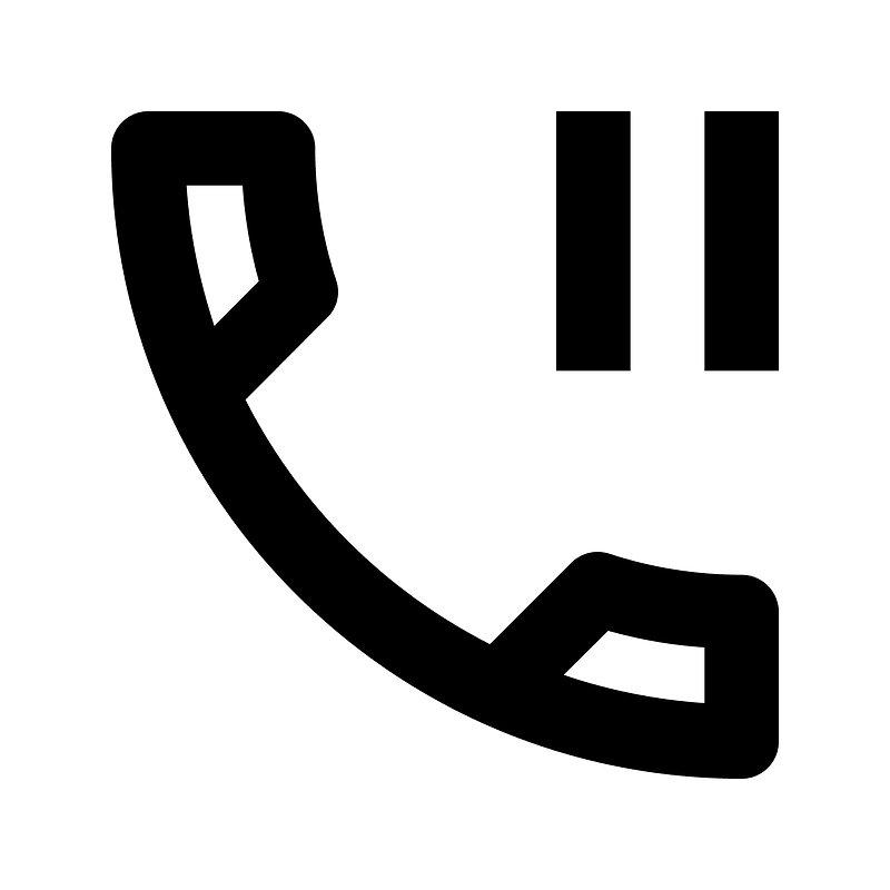Phone paused icon. Free download transparent .PNG | Creazilla