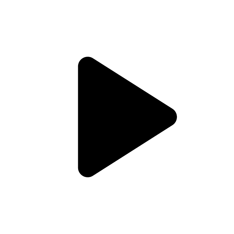 Play arrow icon. Free download transparent .PNG | Creazilla