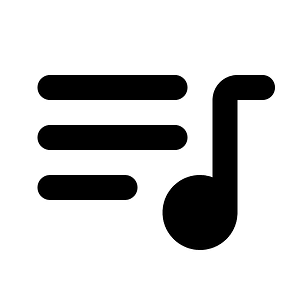 Queue music icon. Free download transparent .PNG | Creazilla