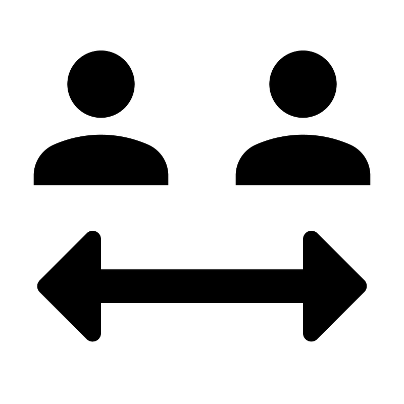 Social distance icon. Free download transparent .PNG | Creazilla