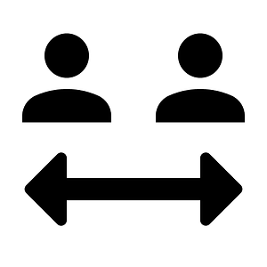 Social distance icon. Free download transparent .PNG | Creazilla